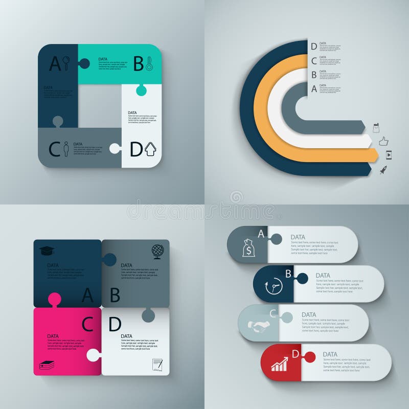 Infographics Set. Presentation and Round Chart. Stock Vector ...