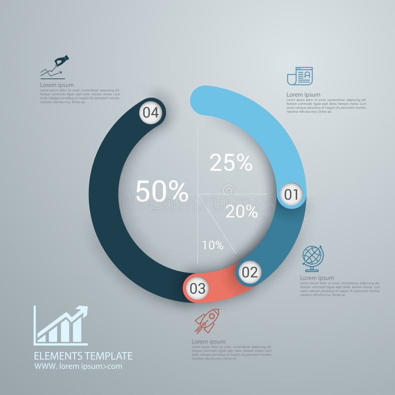 Infographics Set. Presentation and Round Chart Stock Vector ...
