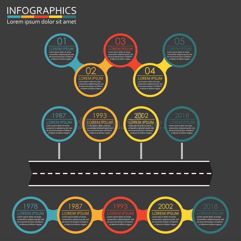 Infographics Set with Steps, Options or Levels Template. Vector ...