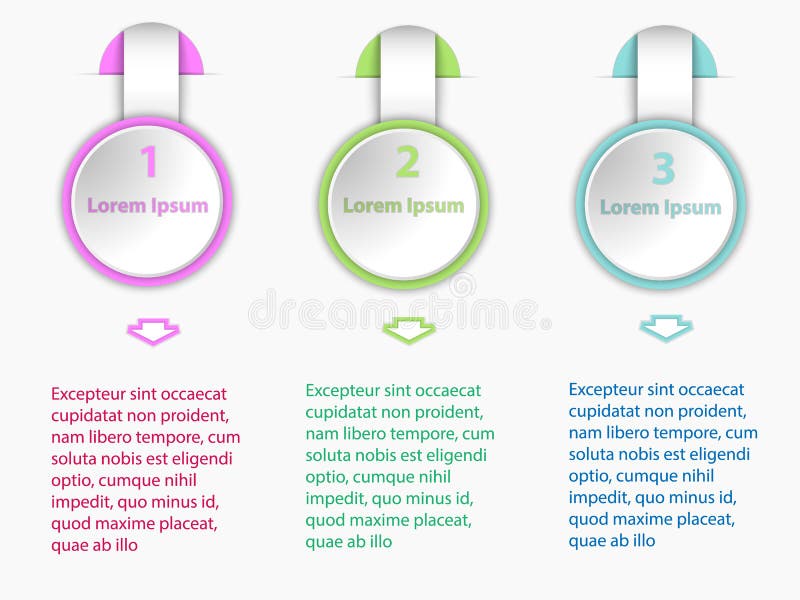 Infographics Set of Three Positions for Creative Design Stock Vector ...