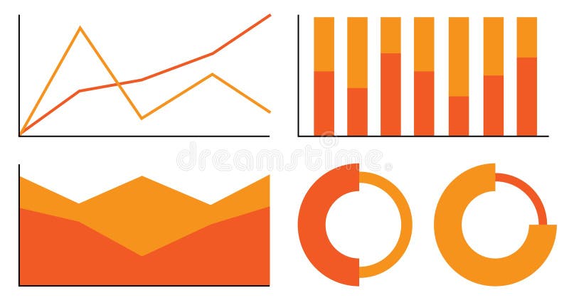 Infographics Set. Vector Illustration of Four Different Charts and ...