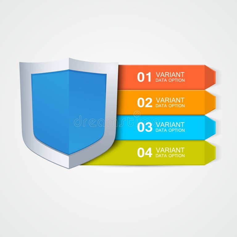 Infographics Shield. Vector Design Element Stock Vector - Illustration ...