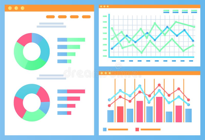 Infographics and Statistics Charts and Diagrams Stock Vector ...