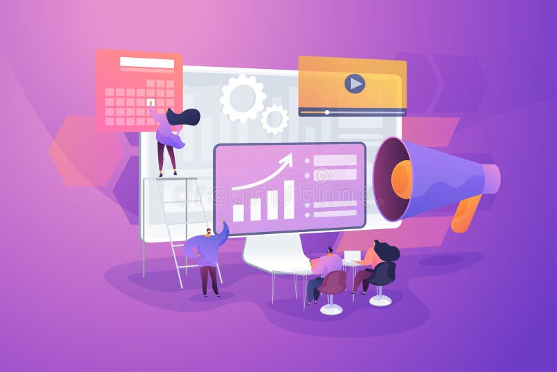 Digital Presentation Concept Vector Illustration Stock Vector ...