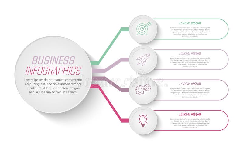 Infographics 4 Step. Visualization of Business Data, Projects ...