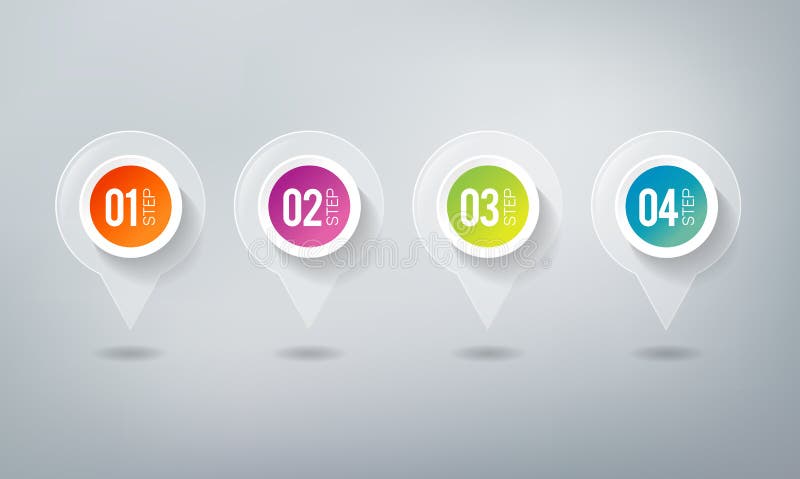 Infographics 4 steps stock vector. Illustration of banner - 58215858