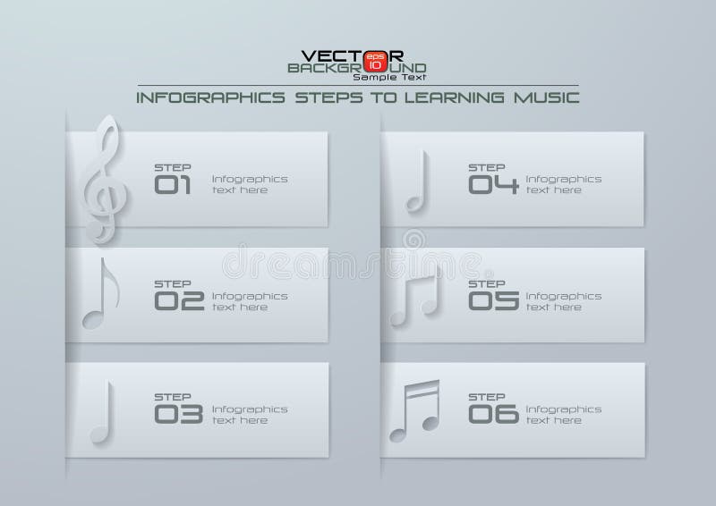 Infographics Steps To Learning Music Stock Vector - Illustration of ...