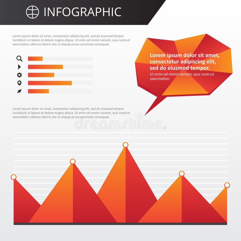 Infographics template stock vector. Illustration of computer - 57767769