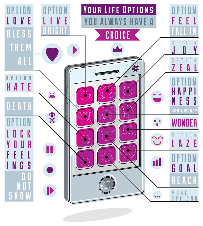 Infographics Template, Cell Phone, Smatphone Options,vector ...