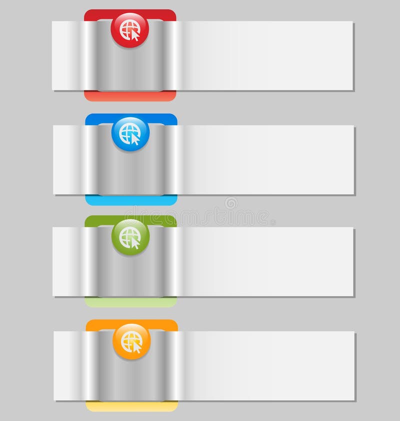 Infographics Template with Empty Text Boxes Stock Illustration ...