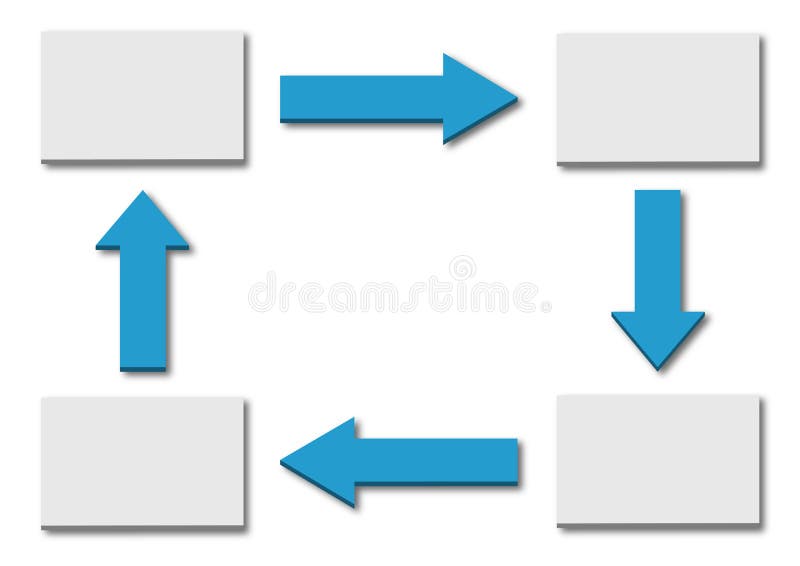 Infographics Template - Four Steps Process Cycle Stock Illustration ...