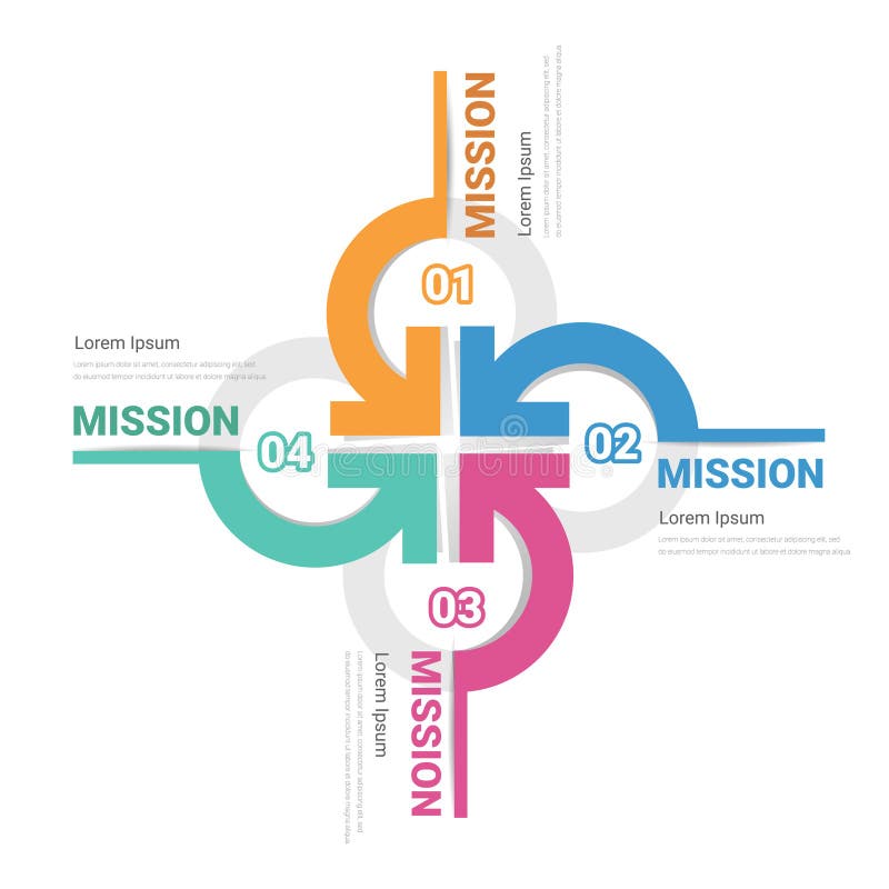 Infographics Template with 4 Labels, Can Be Used for Workflow Layout ...