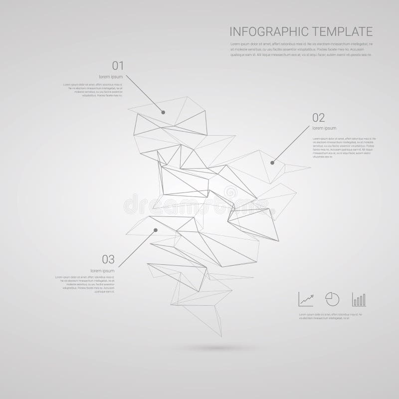 Infographics Template Vector Illustration with Abstract Low Poly ...