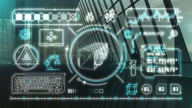 Infographics about the Work of AI in Animated Diagram. Stock Video ...