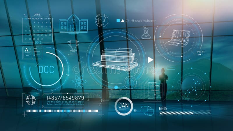 Learning and Education Infographics on Office Background. Stock ...