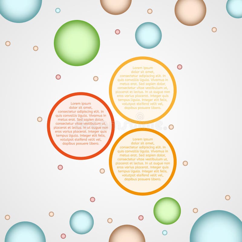 Infographics - Three Color Circle Panels Stock Vector - Illustration of ...