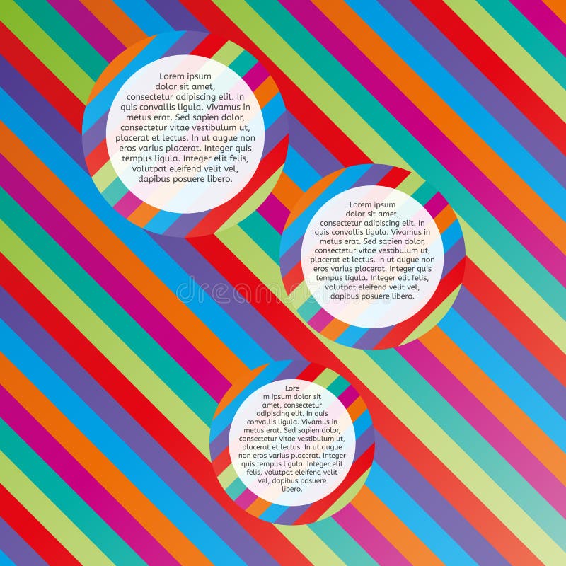 Infographics - Three Color Circle Panels Stock Vector - Illustration of ...