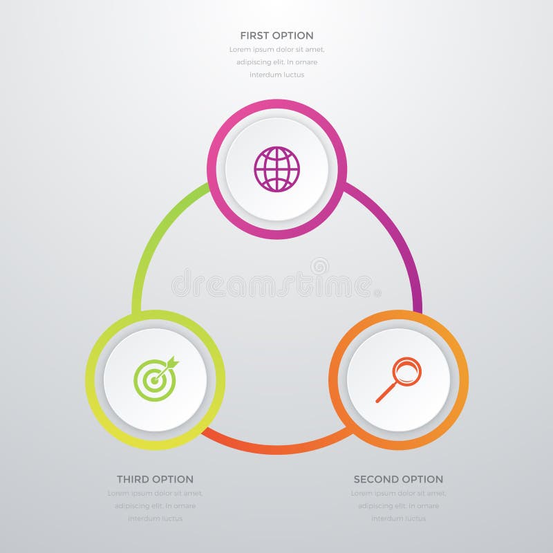 Infographics three options stock vector. Illustration of diagram - 70885287
