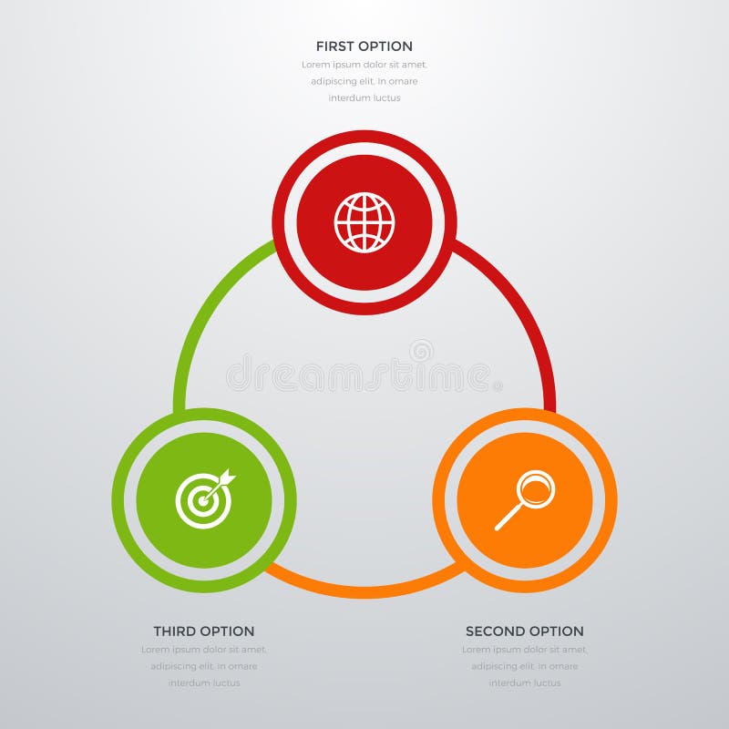 Infographics three options stock vector. Illustration of graph - 71861401