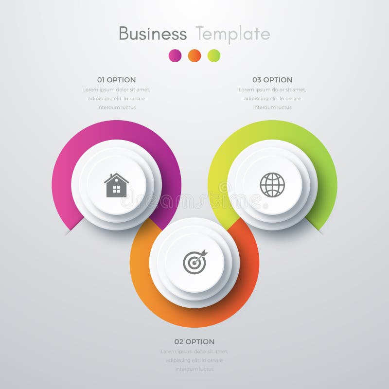 Infographics three options stock vector. Illustration of element - 71861447
