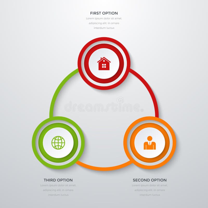 Infographics three options stock vector. Illustration of communication ...