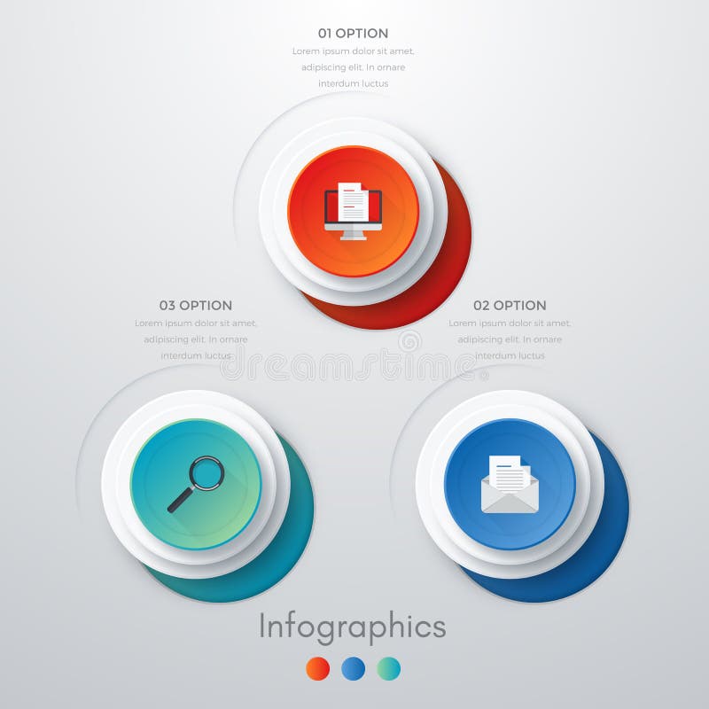 Infographics three options stock vector. Illustration of information ...