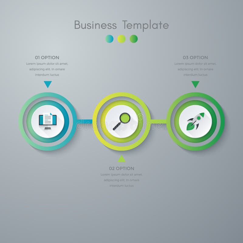 Infographics three options stock vector. Illustration of business ...