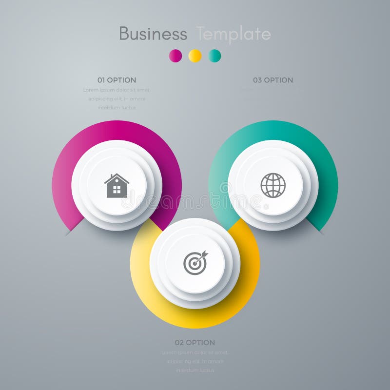 Infographics three options stock vector. Illustration of flat - 77807278