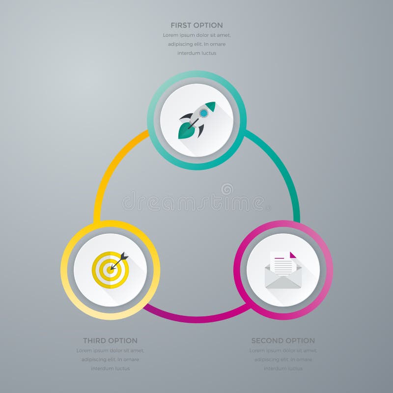 Infographics three options stock vector. Illustration of icon - 77807656
