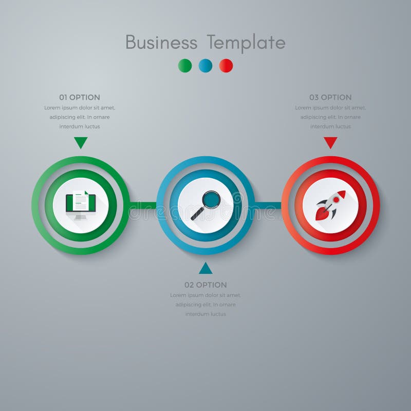 Infographics three options stock vector. Illustration of brochure ...