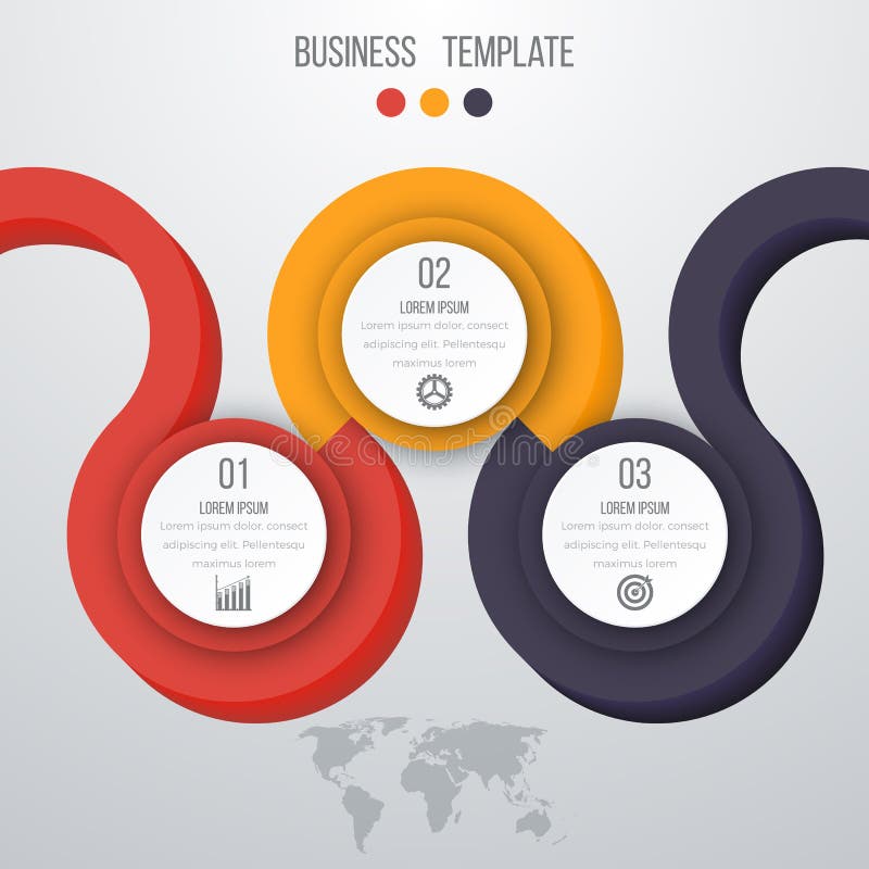 Infographics three options stock vector. Illustration of connection ...