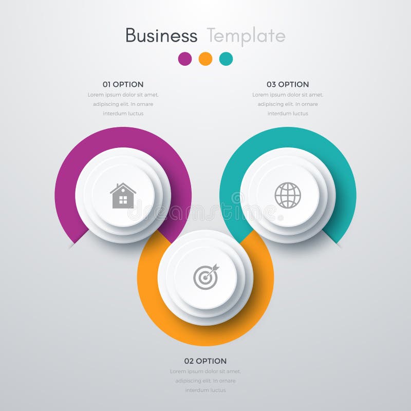 Infographics three options stock vector. Illustration of element - 78149904