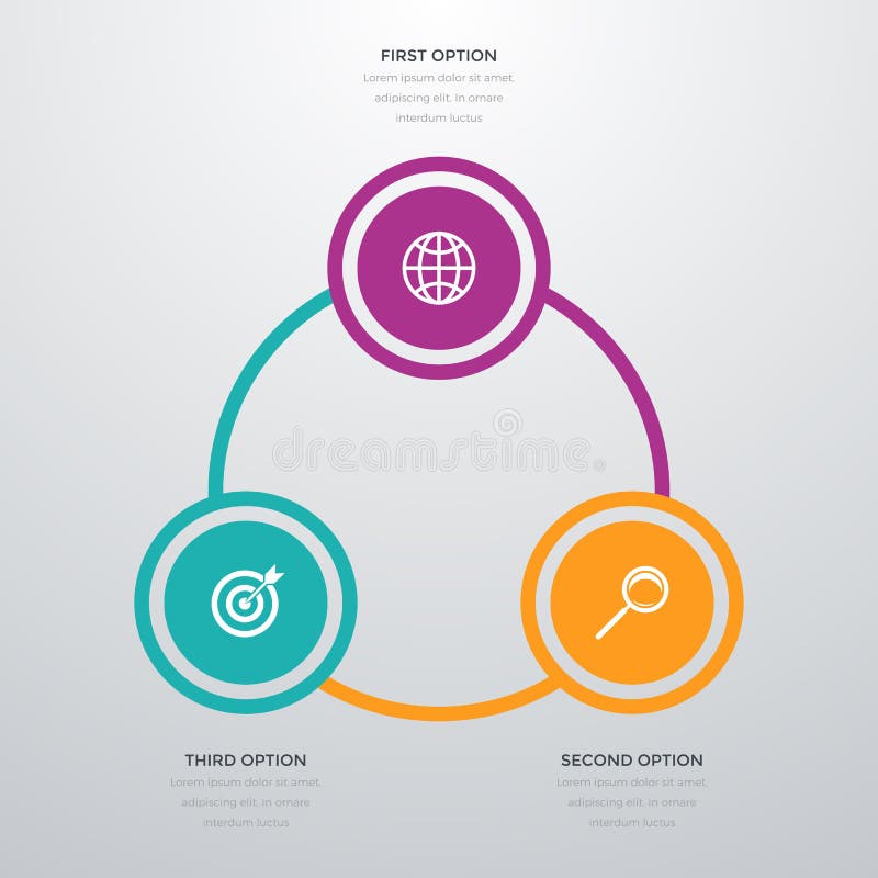 Infographics three options stock vector. Illustration of connection ...