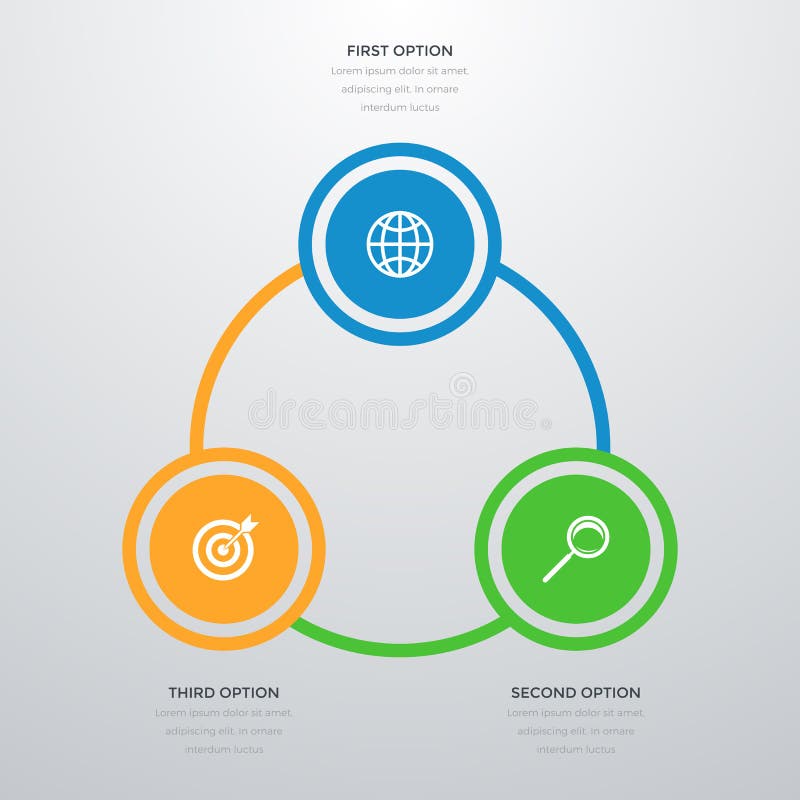 Infographics three options stock vector. Illustration of business ...
