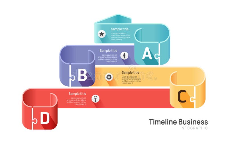 Infographics Timeline Business 4 Steps To Success, Presentation ...