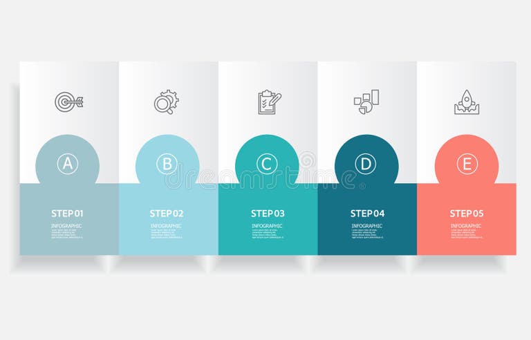 Infographics Timeline Element Business Data Visualization Steps Report ...