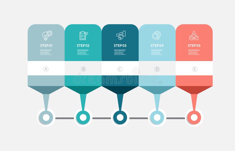 Infographics Timeline Element Business Workflow Data Steps Report ...