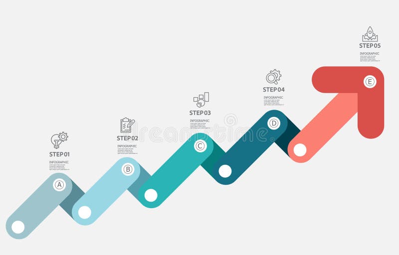 Infographics Timeline Element Business Workflow Data Steps Report ...