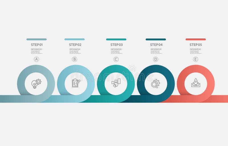 Infographics Timeline Business Workflow Report Background with Business ...