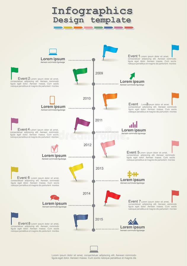 Infographics Timeline Element Layout. Vector Stock Vector ...