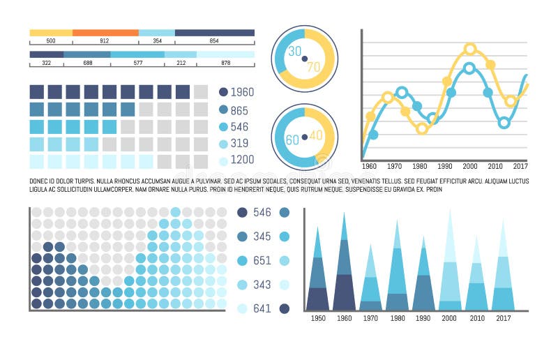 Infographics with Timeline and Visual Information Stock Vector ...