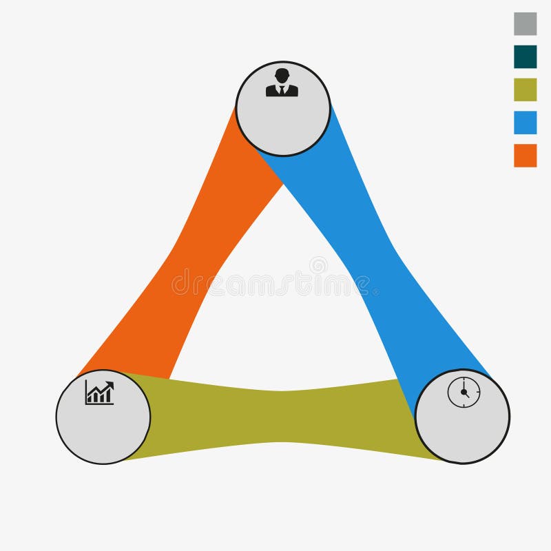 Infographics Triangle with Icons Stock Illustration - Illustration of ...