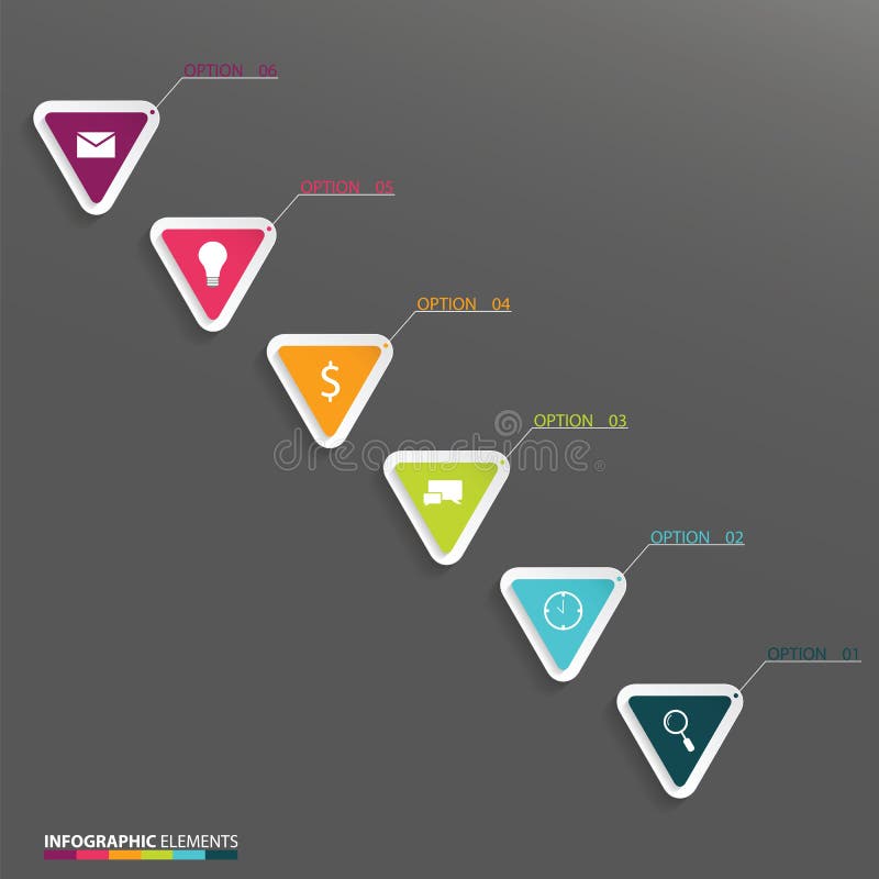 Infographics with Triangles Stock Vector - Illustration of infographic ...