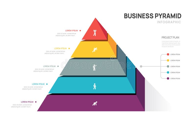 Infographics Triangular Pyramid Chart Timeline Business 5 Steps To ...