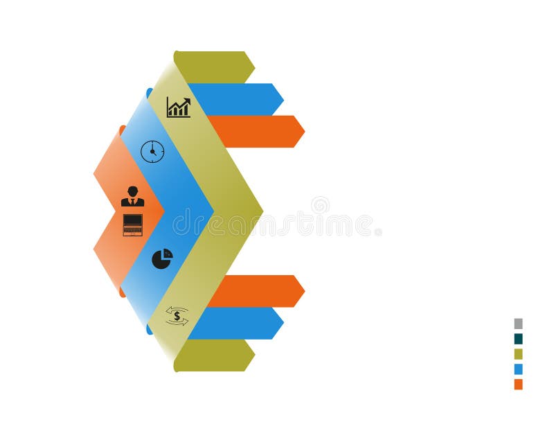 Infographics Two Triangles Deployed with Icons Stock Illustration ...