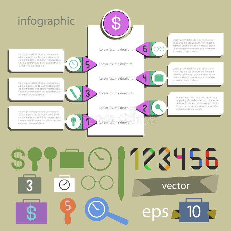 Infographics Universal Editable - Set for Information Vector Stock ...