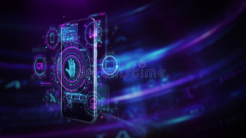 Infographics about User Identification on a Smartphone. Stock Video ...