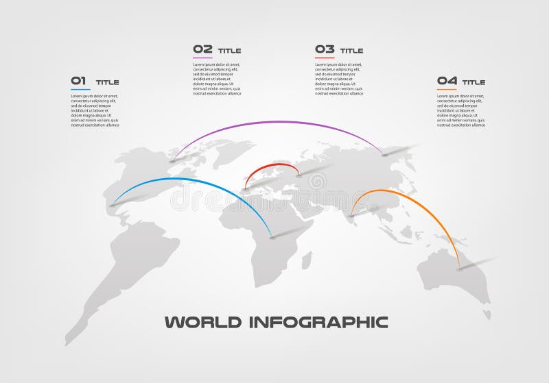 Infographics Van De De Overdrachtkleur Van De Wereldkaart Stap Voor ... Infographics Van De De Overdrachtkleur Van De Wereldkaart Stap Voor ...