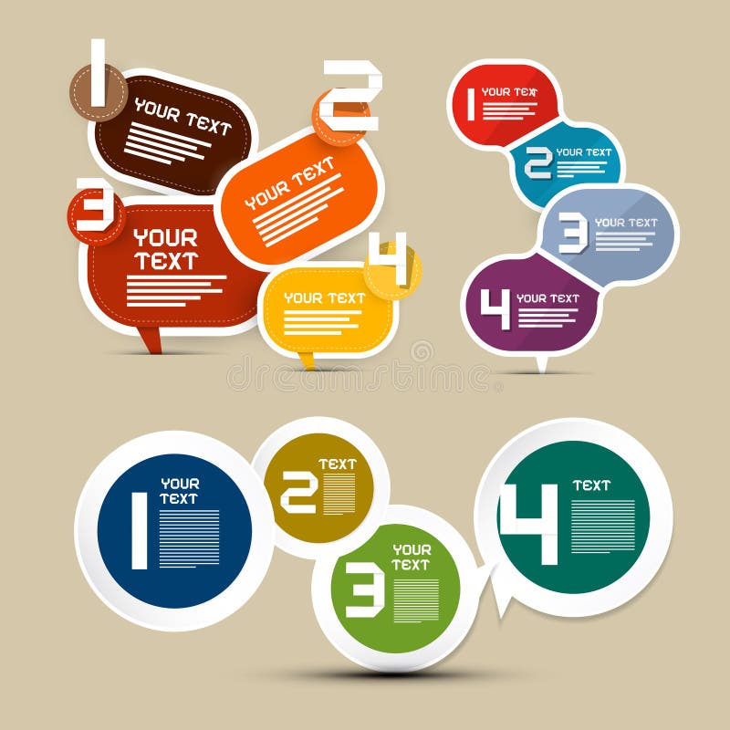 Infographics Vector Layout with Paper Labels Stock Vector ...