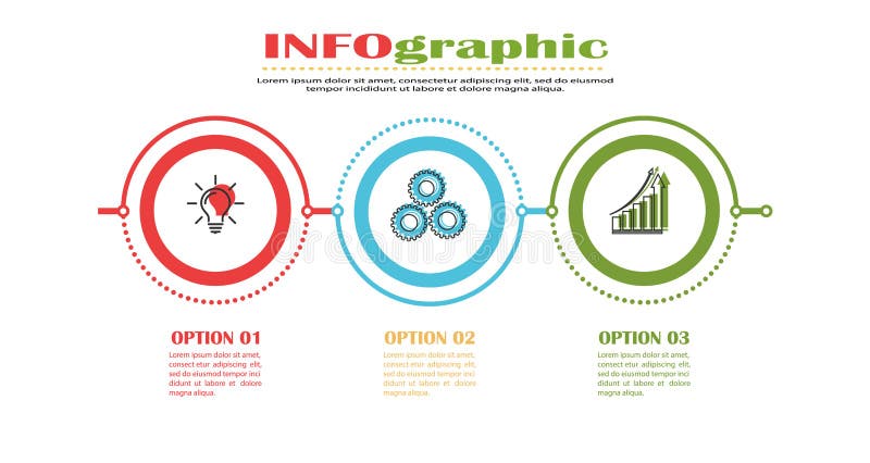 Infographics. Vector Template of Three Stages. for Web Page Design ...